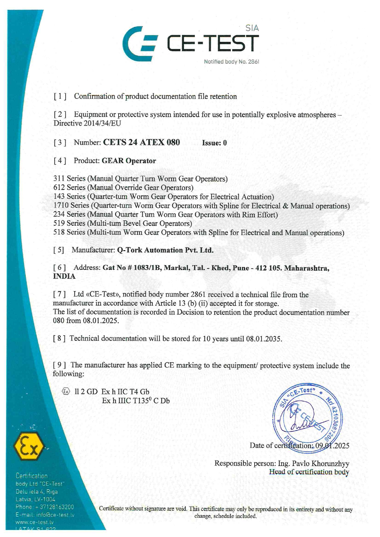 Certifications